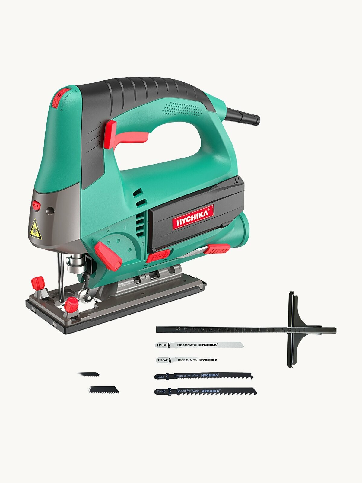 Электрический лобзик HYCHIKA 800 W 3000 RPM, с лазером, в кейсе