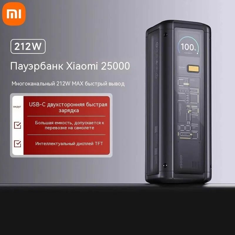 HyperCharge, 25000 mah Внешний аккумулятор, 212W черный,