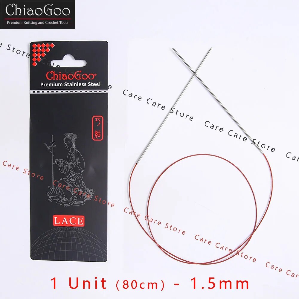 Круговые спицы ChiaoGoo 80 см из нержавеющей стали 80cm 1Piece 1.5mm