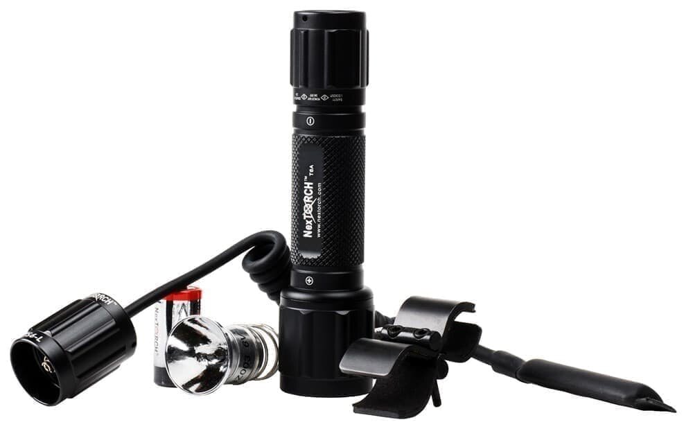 Набор охотничий: фонарь NexTorch светодиодный подствольный T6A LED / 160 лм / 4ч / 150 м / IPX-8 / 2 CR123A /