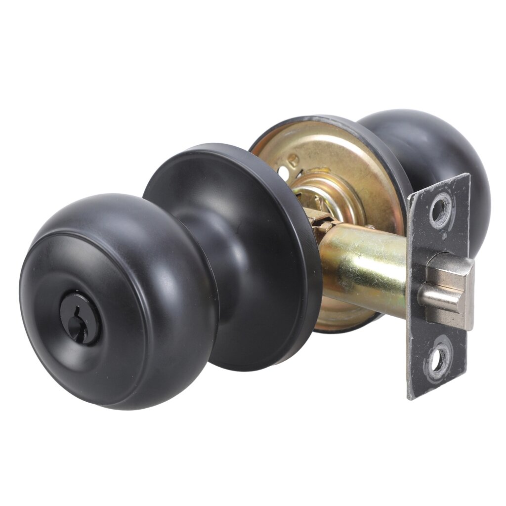 Комплект крепежа, Сферический деревянный дверной замок на три перекладины-черный