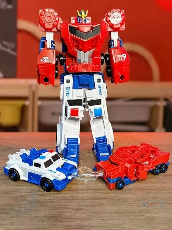 Роботы трансформеры полицейскую машину и пожарную машину