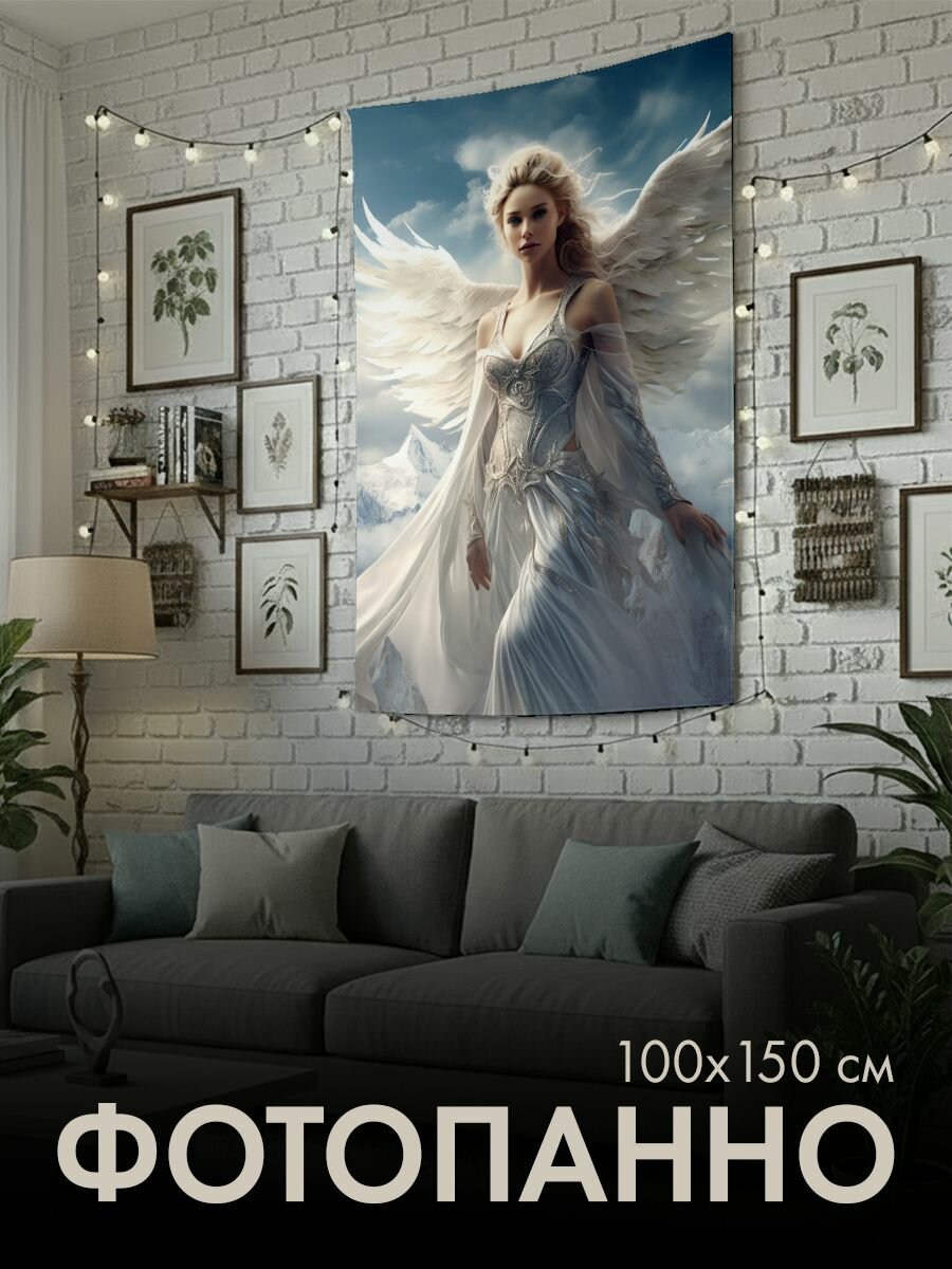 Панно тканевое PrintyFull / 100x150 см / Снегурочка