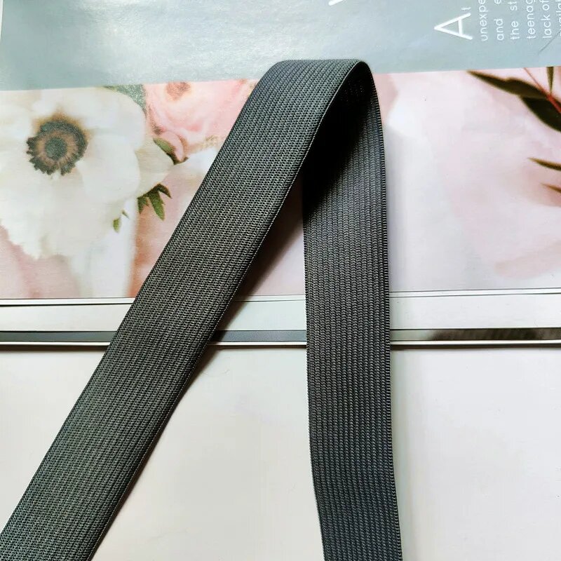 20 мм 25 мм цветная высокоэластичная швейная резинка, используемая для Черный, 25mm 2y, Grey