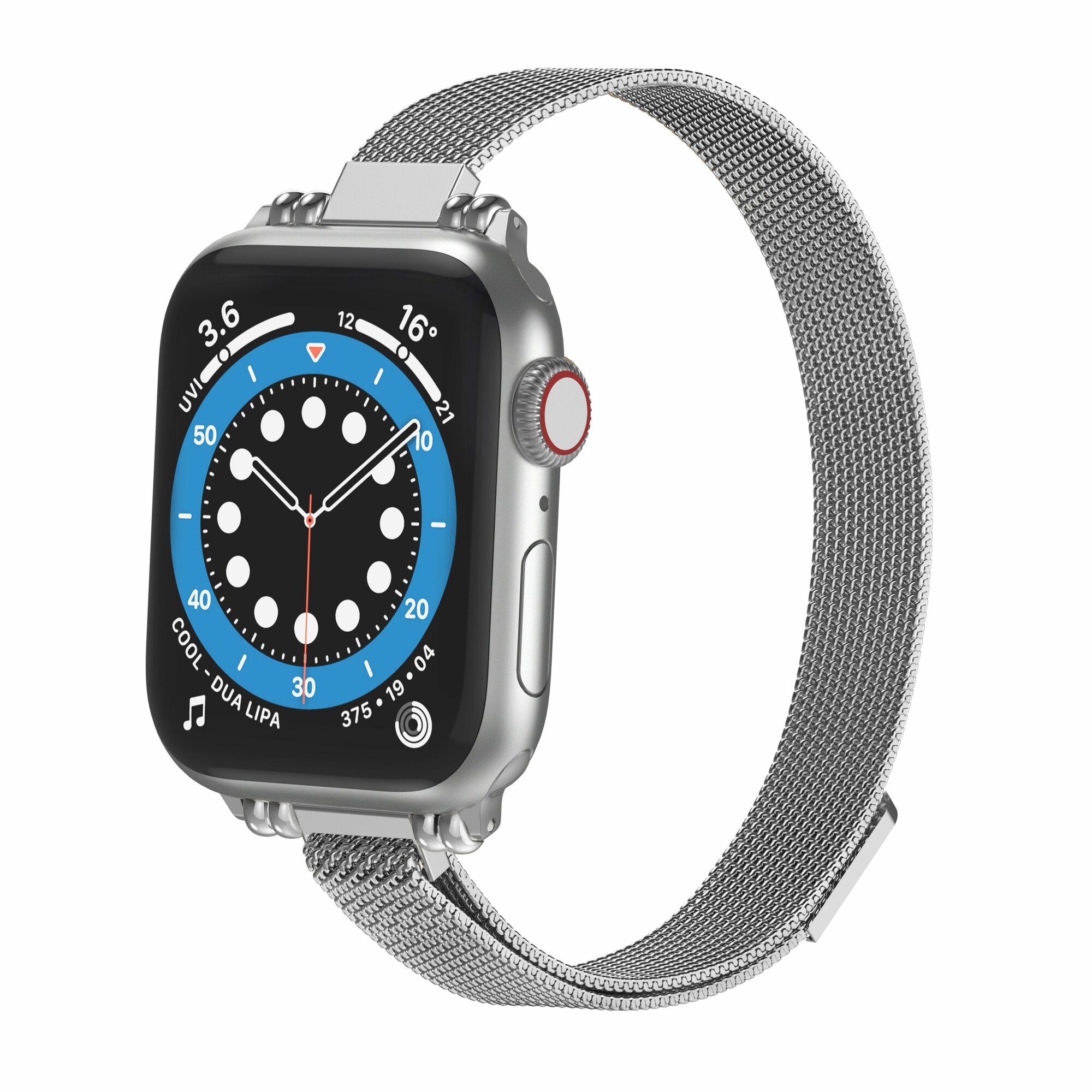 Ремешок для Apple Watch 38/40/41mm (+Series 10/11/SE3 42mm) Metal XTZ Silver