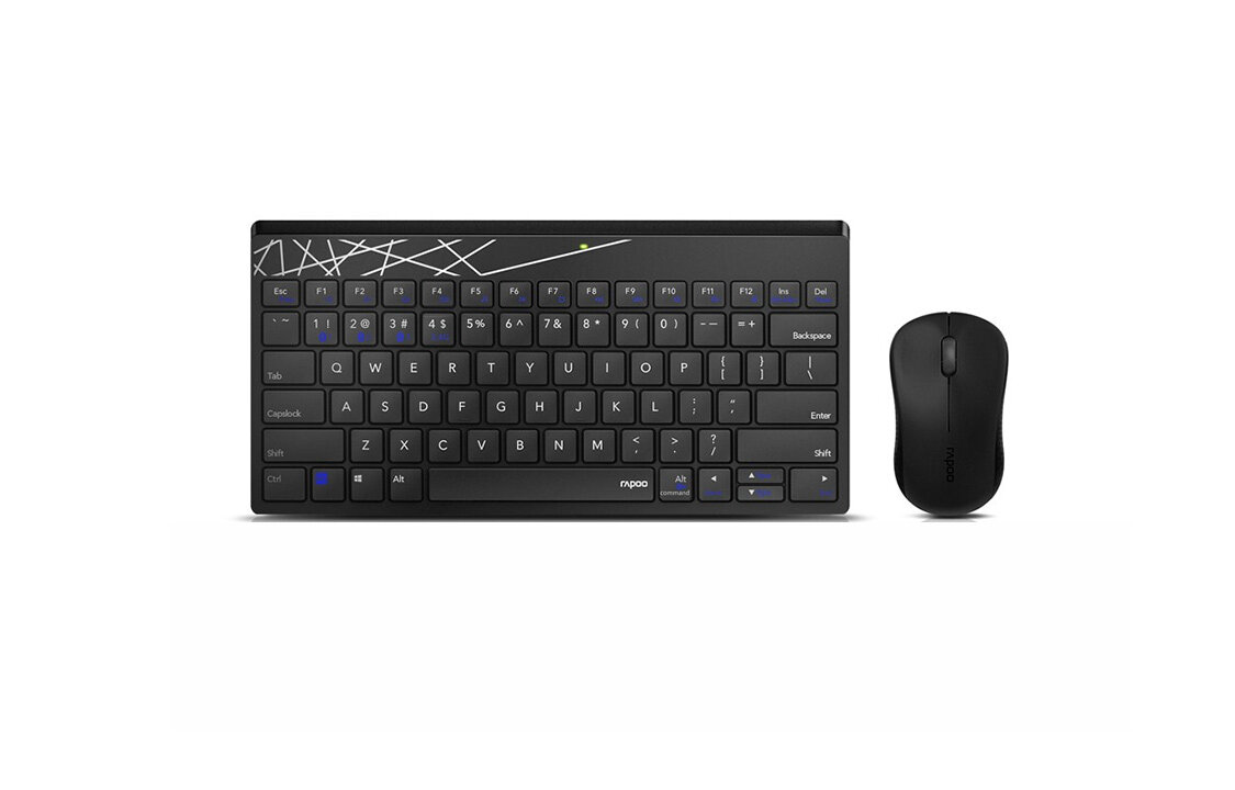 Комплект клавиатуры и мыши RAPOO черный, беспроводной