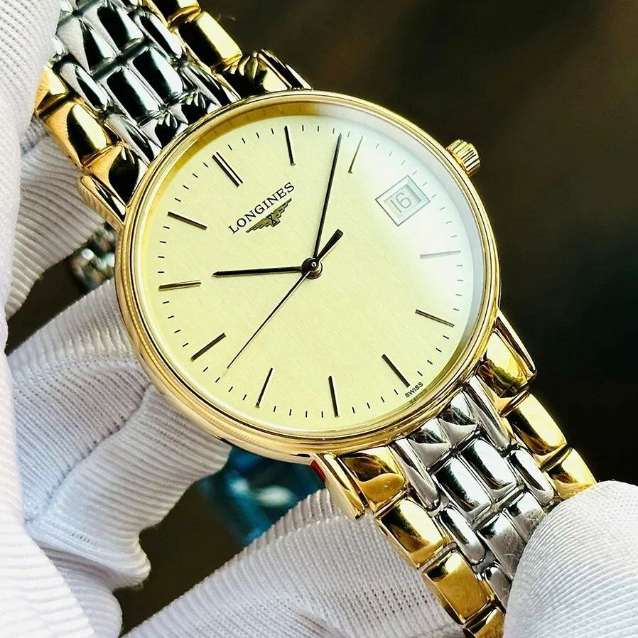 Наручные часы LONGINES, серебряный — фото 1