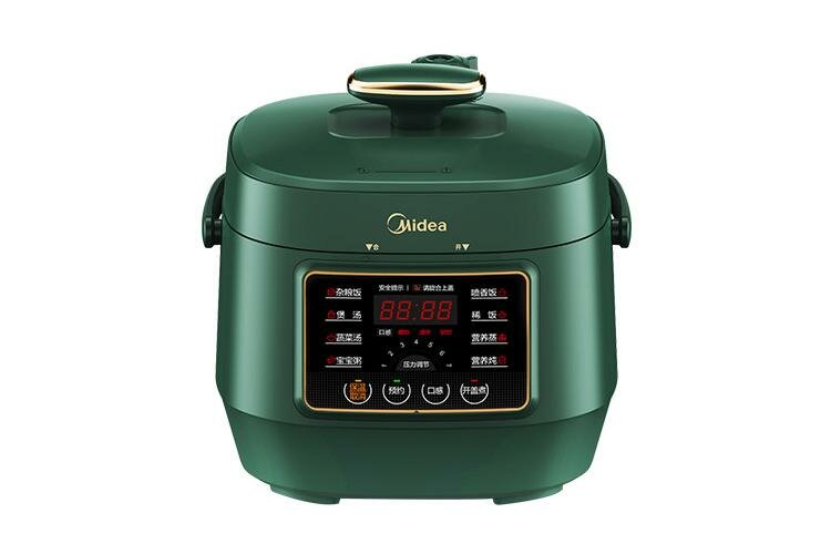 Электрическая скороварка Midea, vintage green, 6 литров, высокая скорость приготовления, простое управление