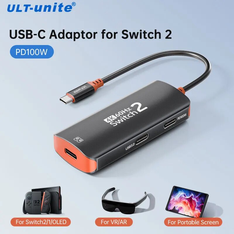 ULT－unite Адаптер USB C 4K60Гц для Switch 2/1