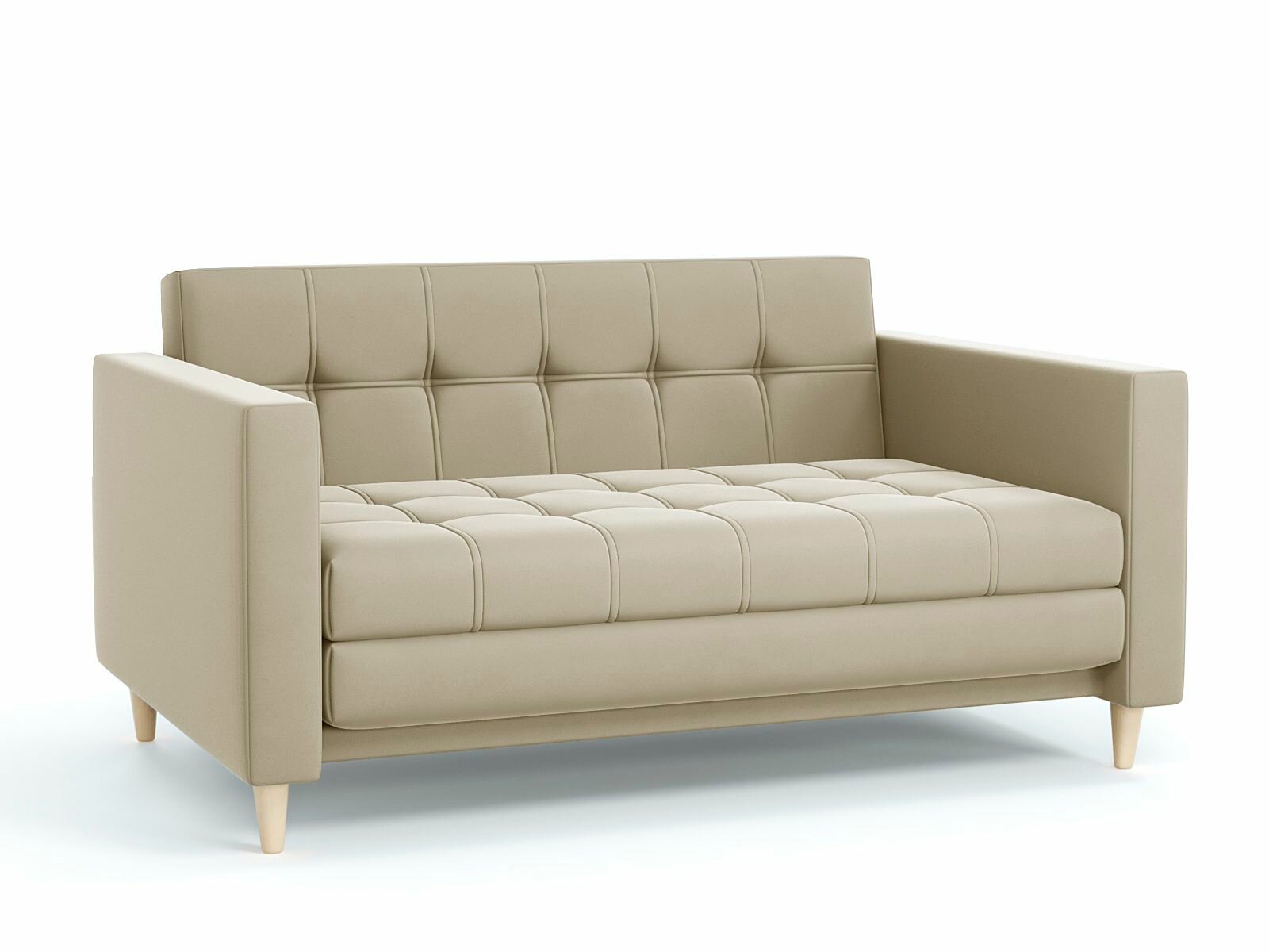 Диван - кровать Квадро, трехсекционная еврокнижка, 160*85*85, велюр Зара Сафари 5.2