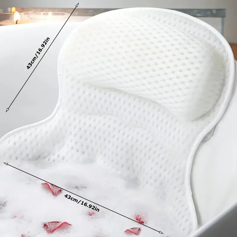 Подушка для ванны белая 4D сетка A1 — фото 1