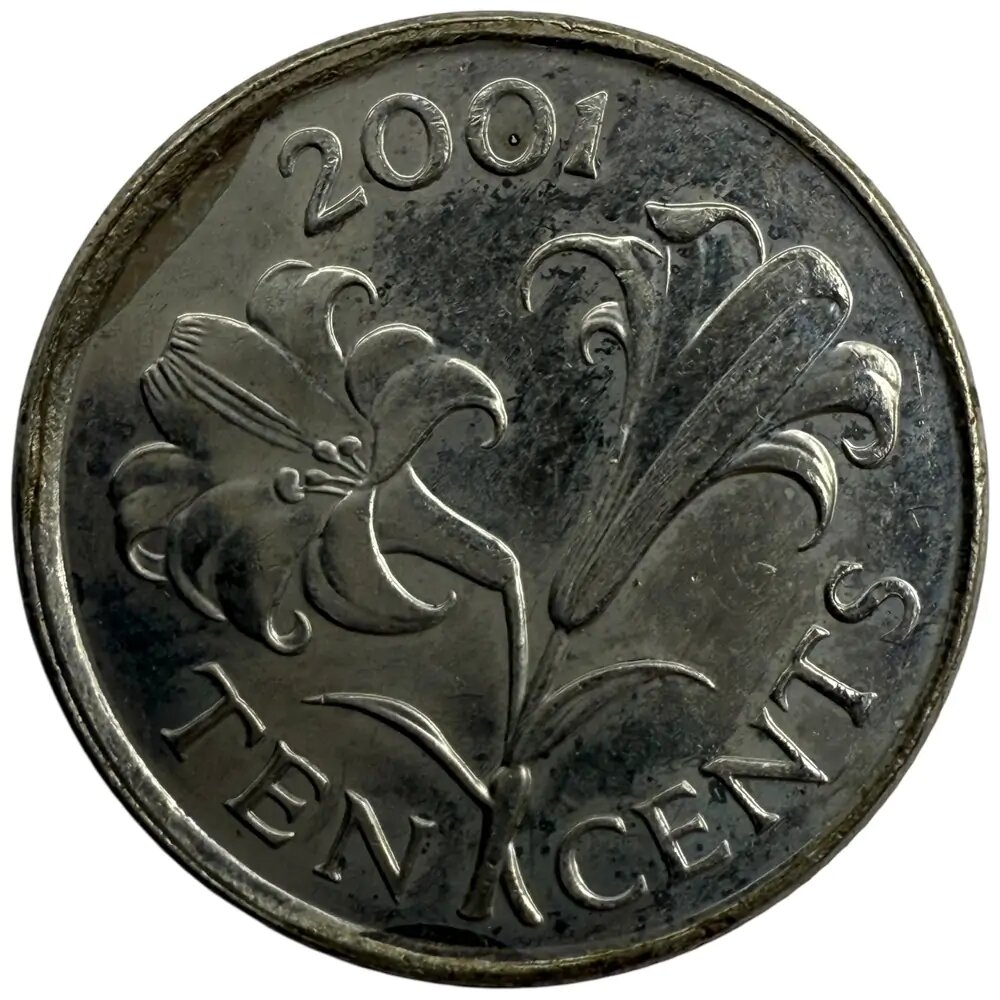 Бермудские острова (Бермуды) 10 центов 2001 г.