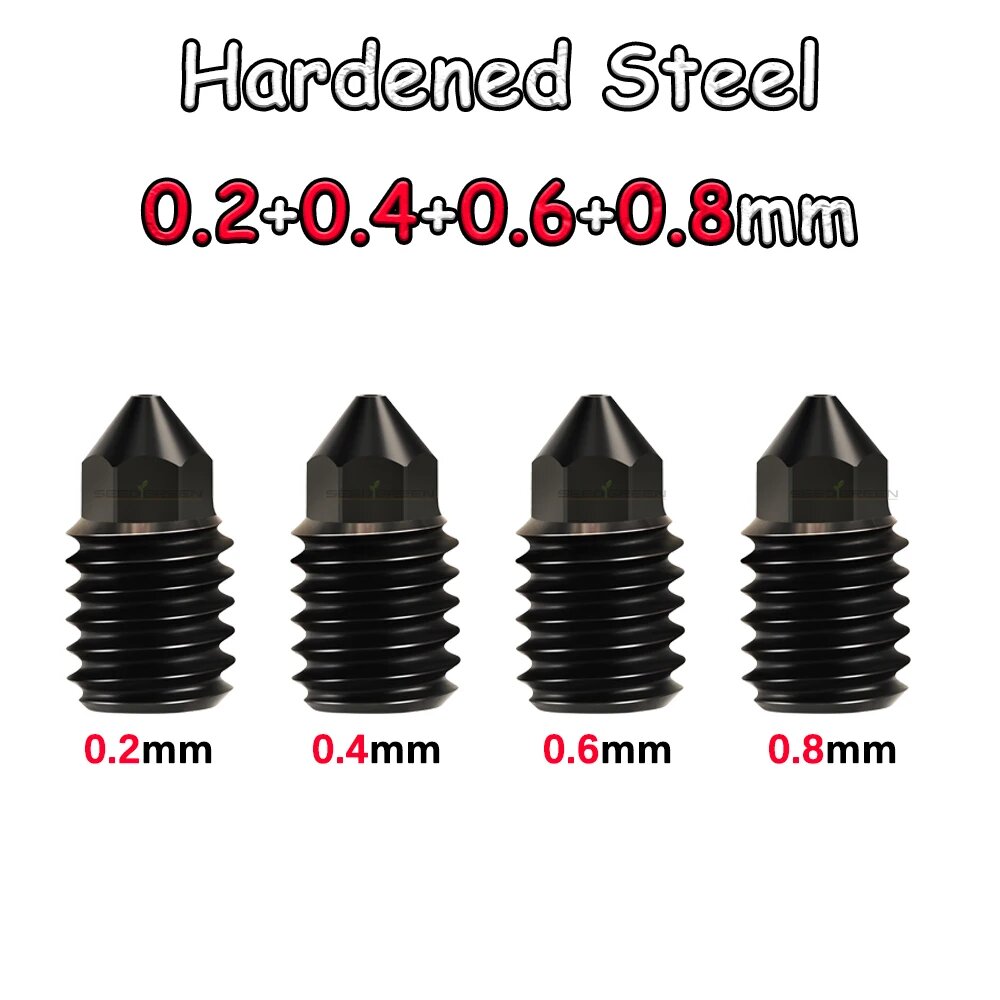 Форсунки закаленные стальные 0.2/0.4/0.6/0.8 мм, Hs-nozzle-2468