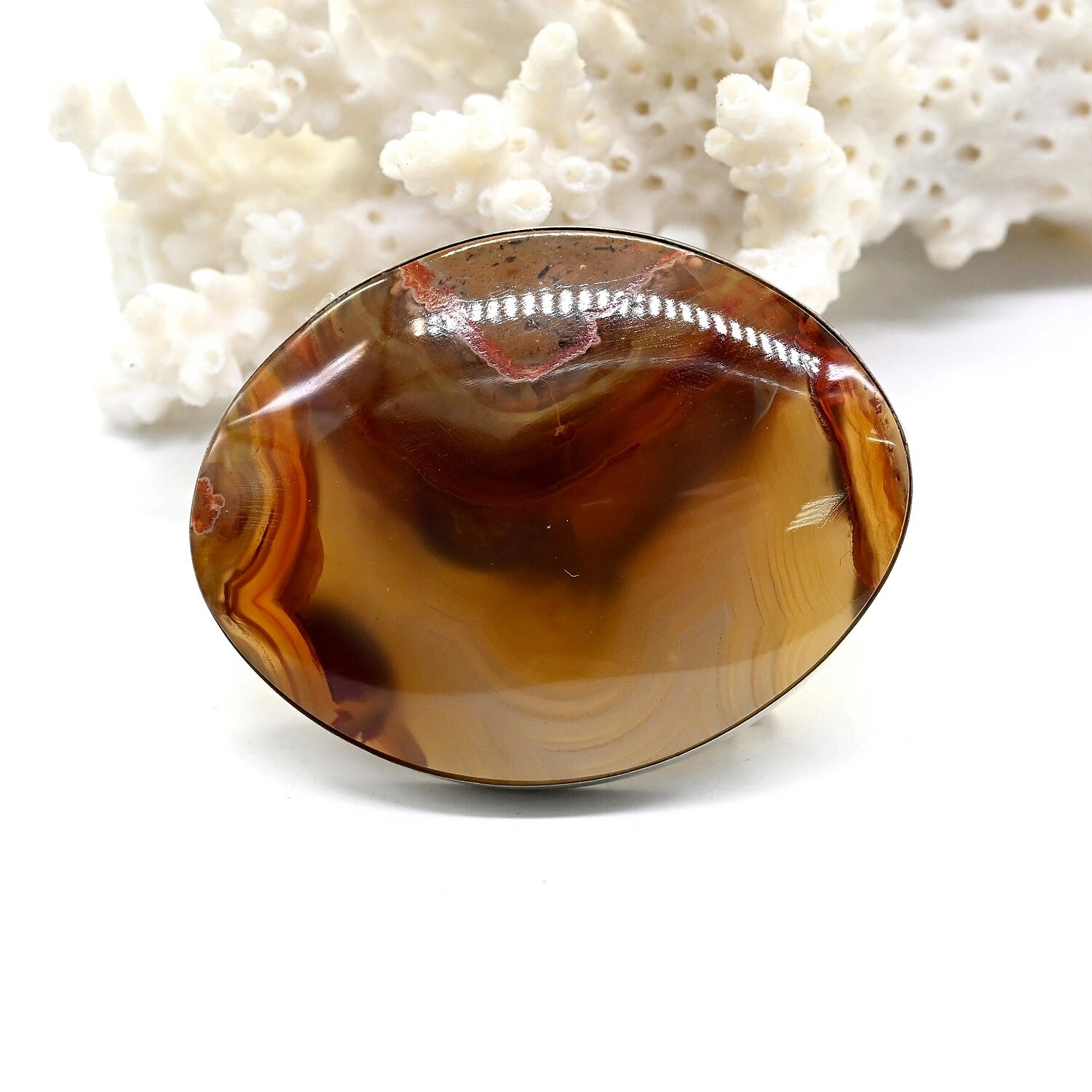 Брошь, агат