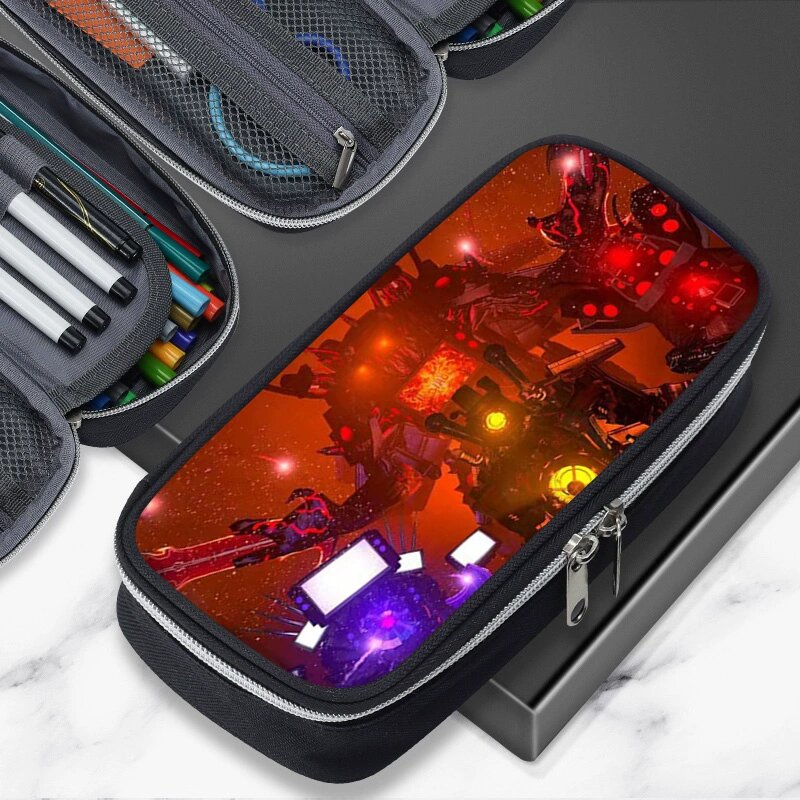 Пенал-органайзер для школьных принадлежностей для мальчиков, большой вместимости, с дизайном «Трехкорпусная проблема»
