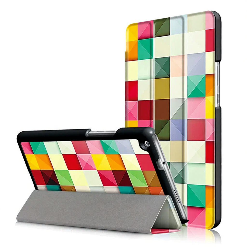 Чехол-обложка "Яркая мозаика" MyPads, для Huawei MediaPad M3 Lite 8, пластик