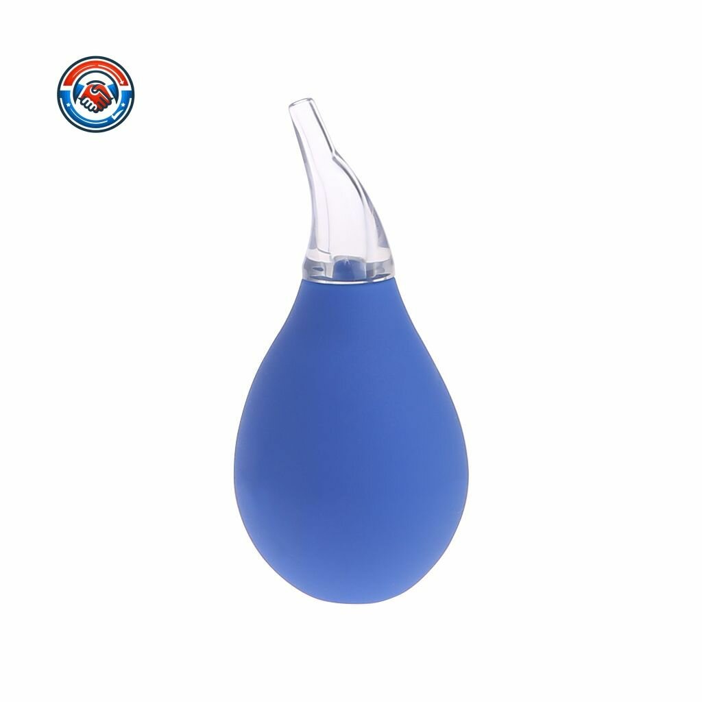 Назальный аспиратор для новорожденных, синий, мягкий ПВХ наконечник, контролируемое всасывание соплей, безопасный детский аспиратор-шприц, легко моется и стерилизуется