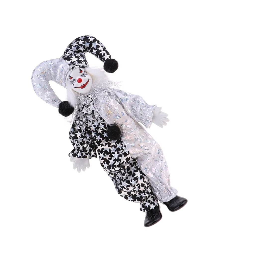 Керамическая кукла-клоун с гибкими подвижными конечностями для карнавалов и домашнего декора