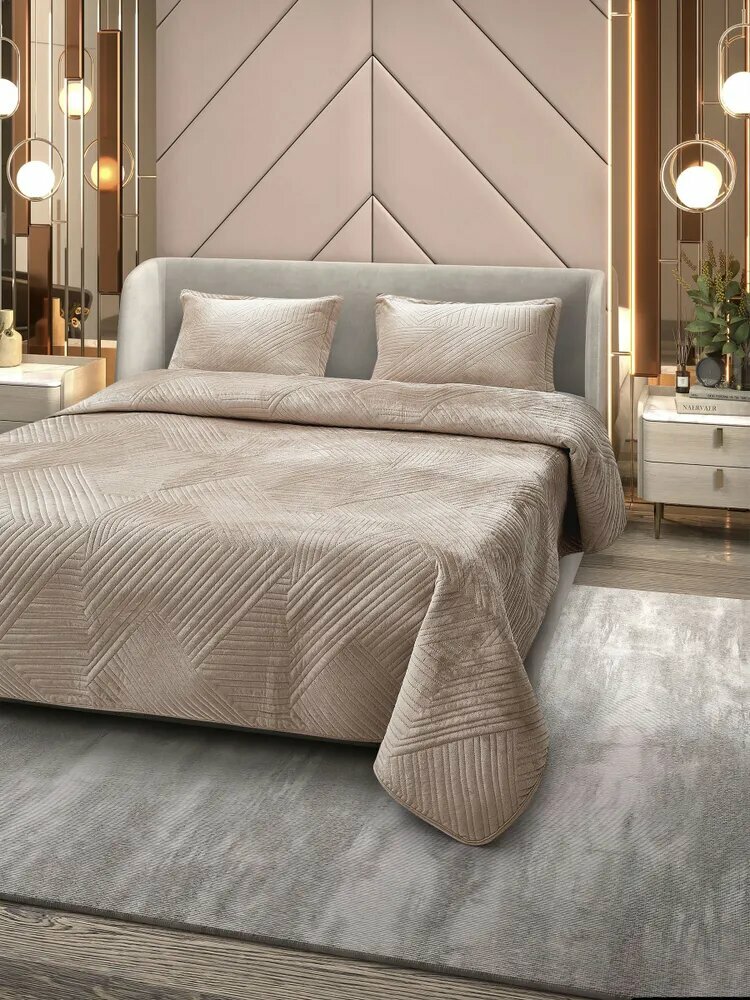 Покрывало Покрывало , Велюр натуральный с размерами: 240 см х 220 см