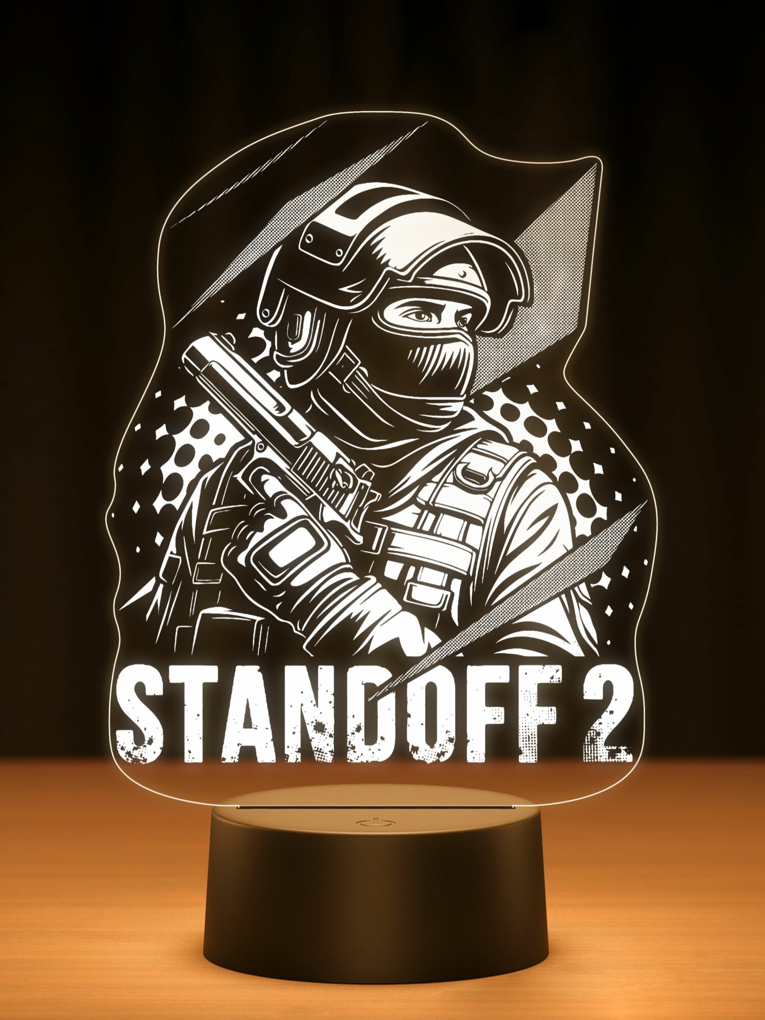 Ночник Игра Стандофф 2 - Standoff 2. Подарок геймеру — декор для игровой комнаты с символикой популярных игр, узнаваемыми персонажами и атмосферой киберспорта.