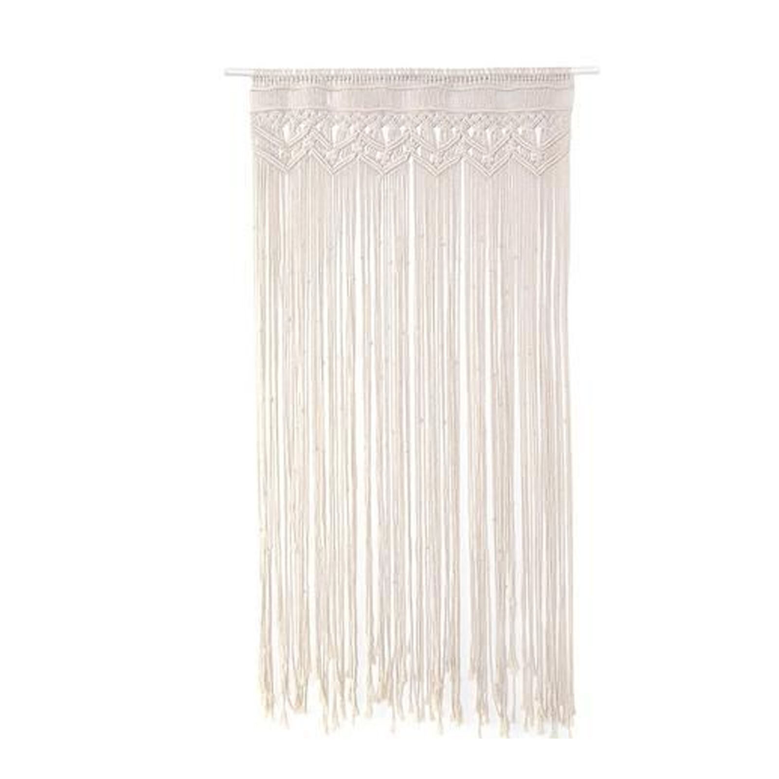 Занавеска в стиле бохо из макраме, хлопковая веревка, ручная работа, настенное украшение из макраме, перегородка для комнаты, дверной проем, свадебный фон для домашнего декора.