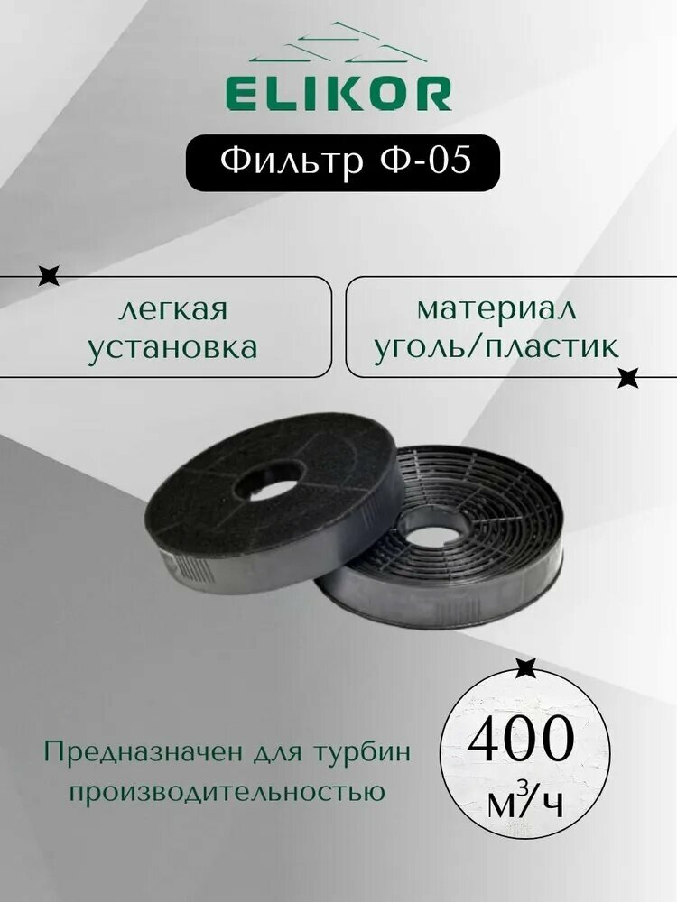 Фильтр угольный для вытяжек ELIKOR Ф-05, Интегра Glass 45