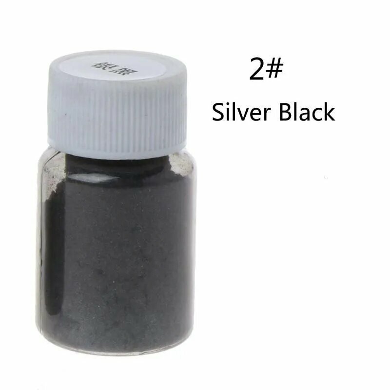 Перламутровый пигмент для эпоксидной смолы, Серебристо-черный
