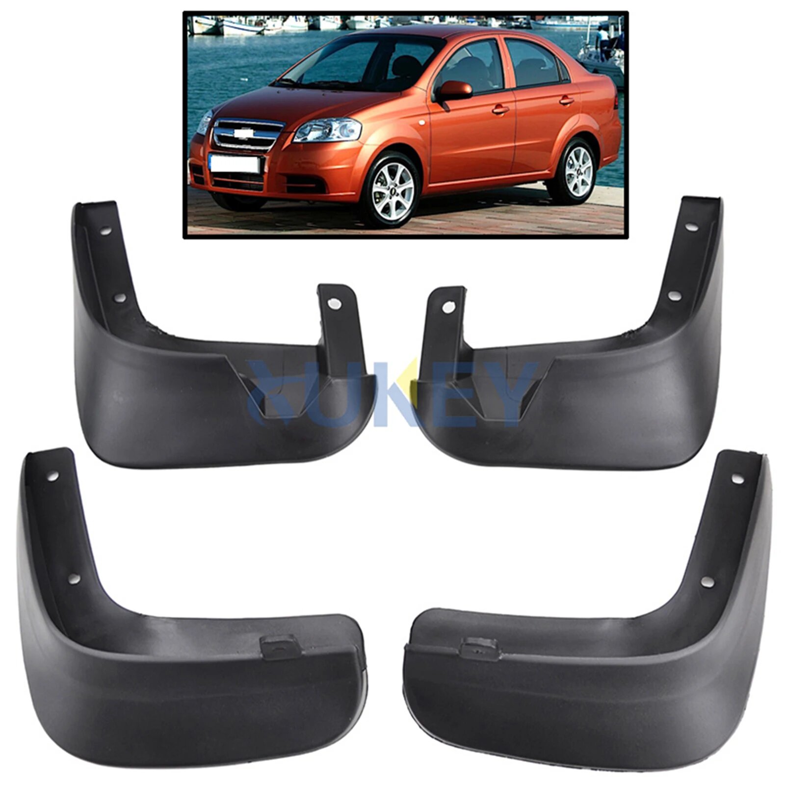 Брызговики для Chevrolet Aveo T250 Daewoo Gentra Holden Barina TK Pontiac G3 2007-2011, передние и задние брызговики, брызговики