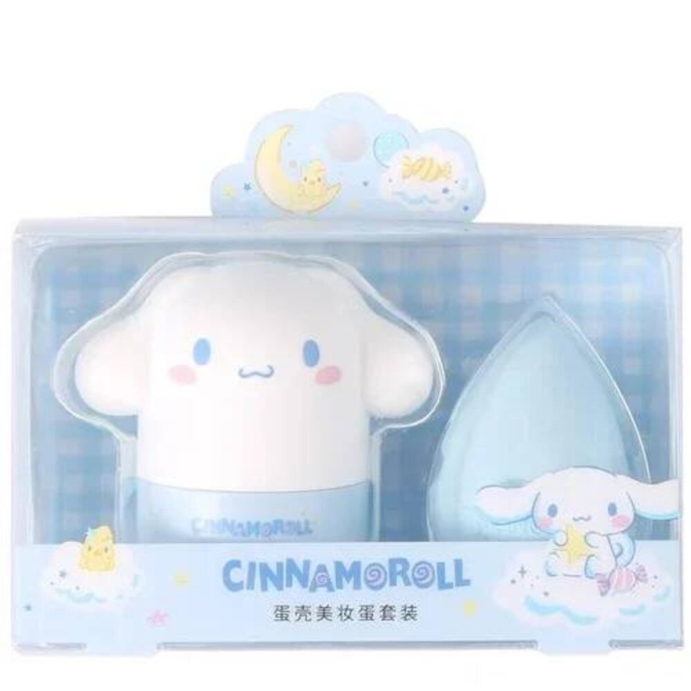 Набор мягких косметических спонжей Kawaii Sanrios Cinnamoroll My Melody в форме яйца, а также аксессуары Hello Kitty для женщин, отличный подарок для подруги.