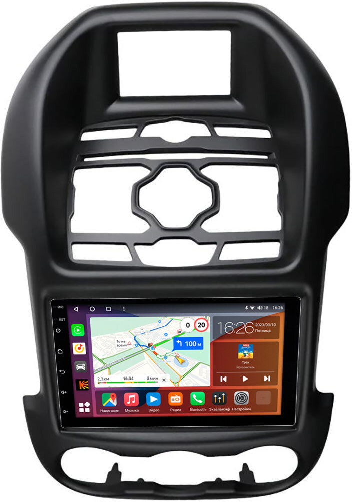 Штатная магнитола Ford Ranger III 2012-2015 с климат-контролем Canbox EVO 5821-RP-11-314-230 Android 14 (4G-SIM, 6/128, DSP, QLed, AI, 360)
