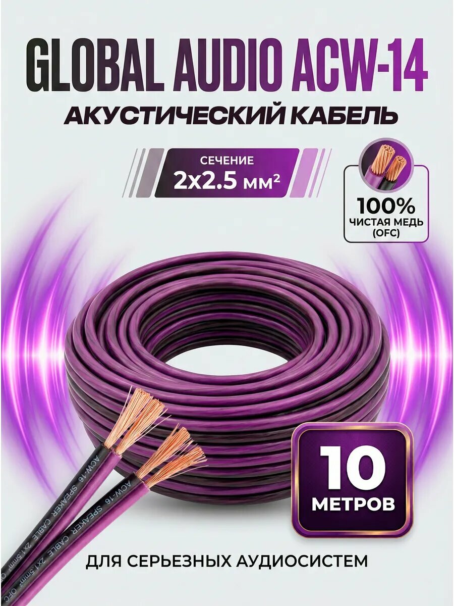 Акустический кабель ACW-14 (10 метров) — OFC медь