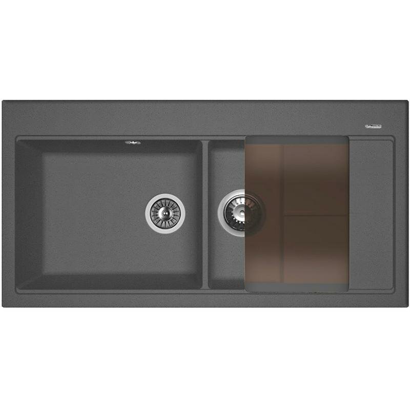 Мойка для кухни Florentina 100х51 20.335. E1000.302 антрацит, 2 чаши, искусственный камень