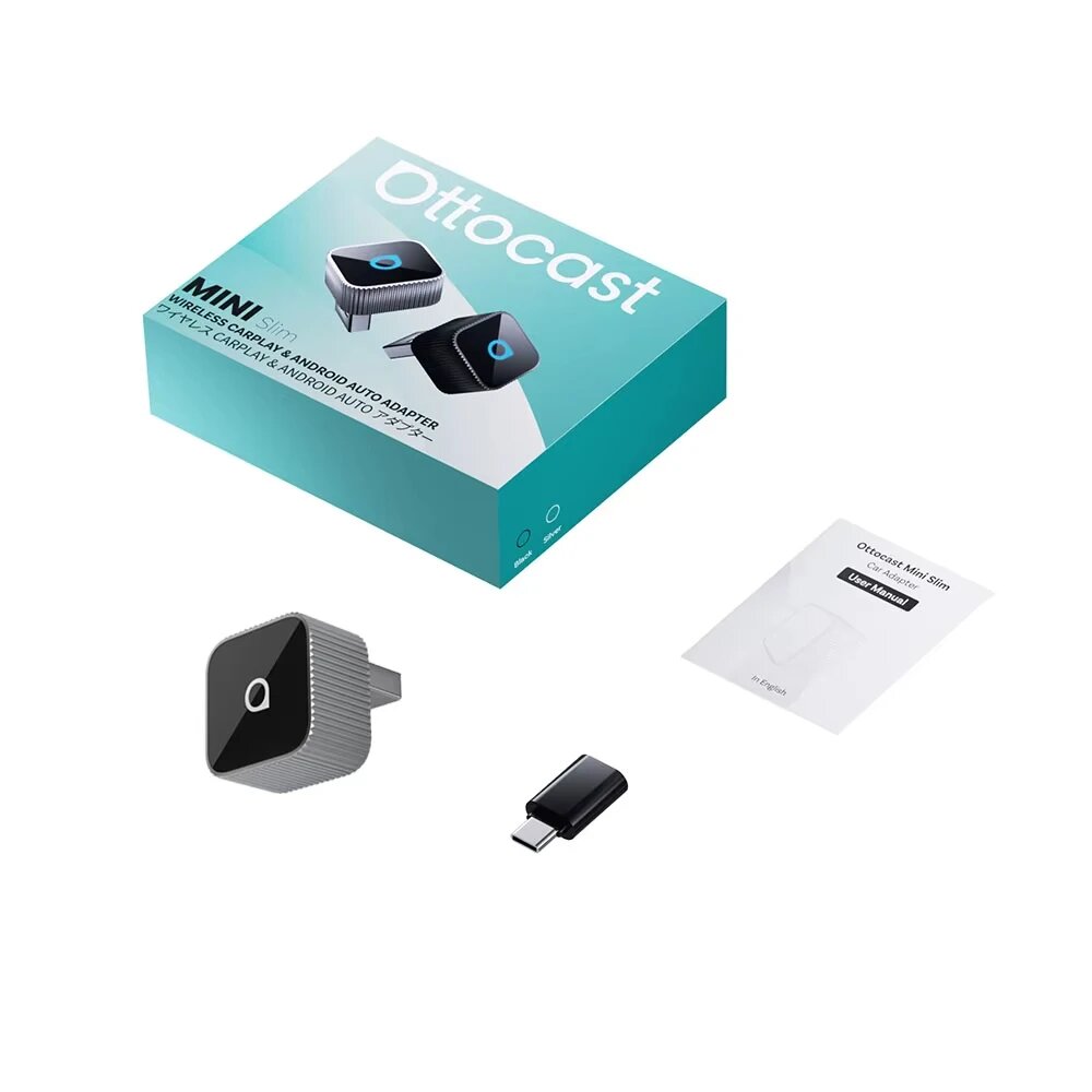 Ottocast Mini silver-A CarPlay/Android Auto адаптер