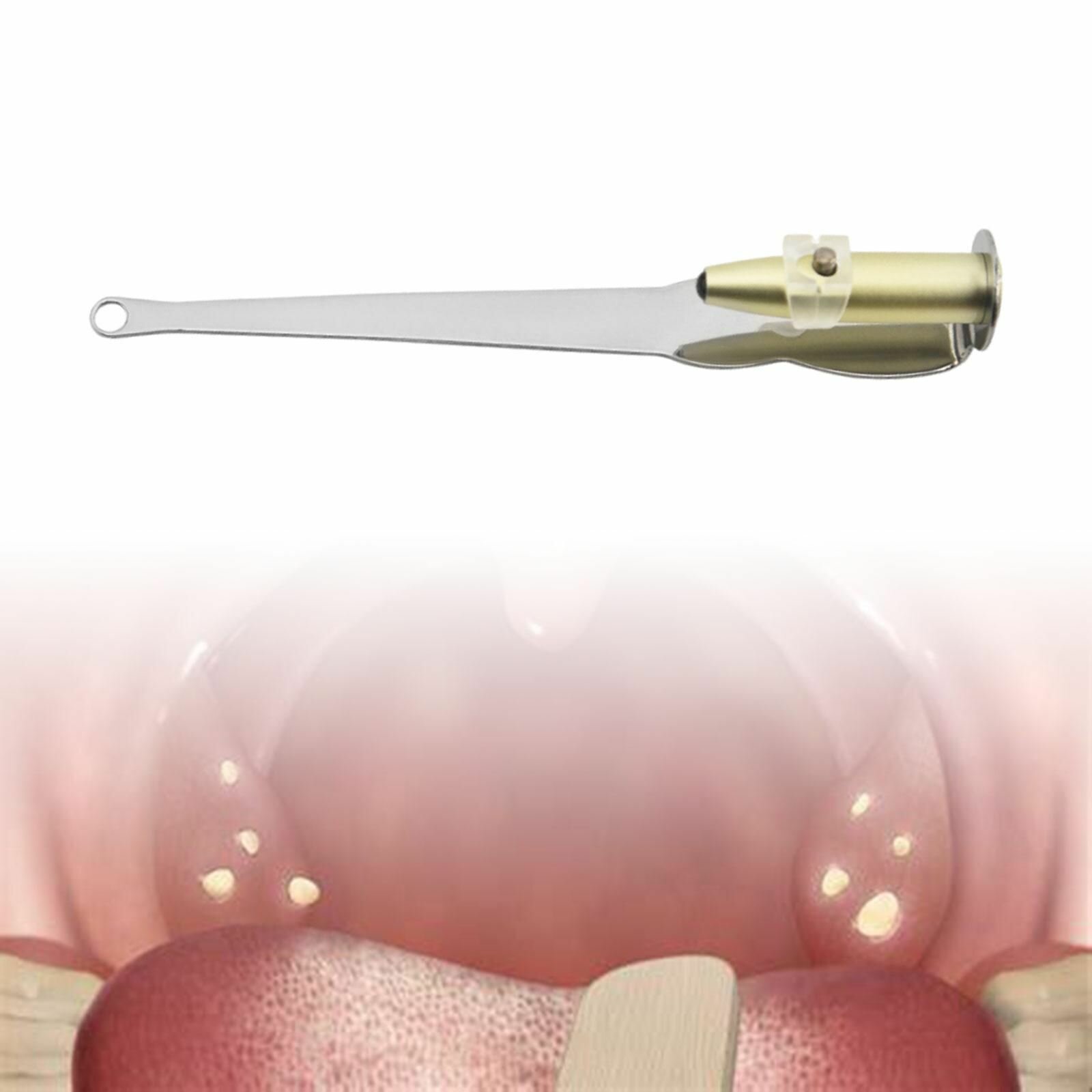 Всасывающий инструмент для удаления камней с миндалин Премиум 12,5 см х 1,7 см