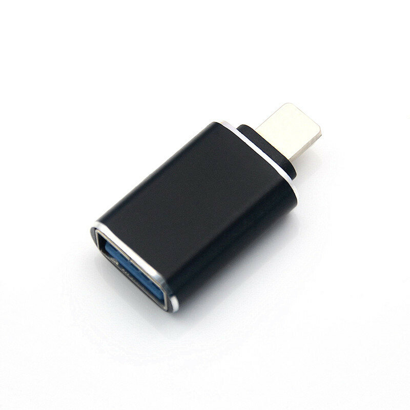 Для Apple iPhone U дисковый адаптер USB3.0 адаптер OTG Lightning конвертер Apple OTG глянцевый черный (O3)