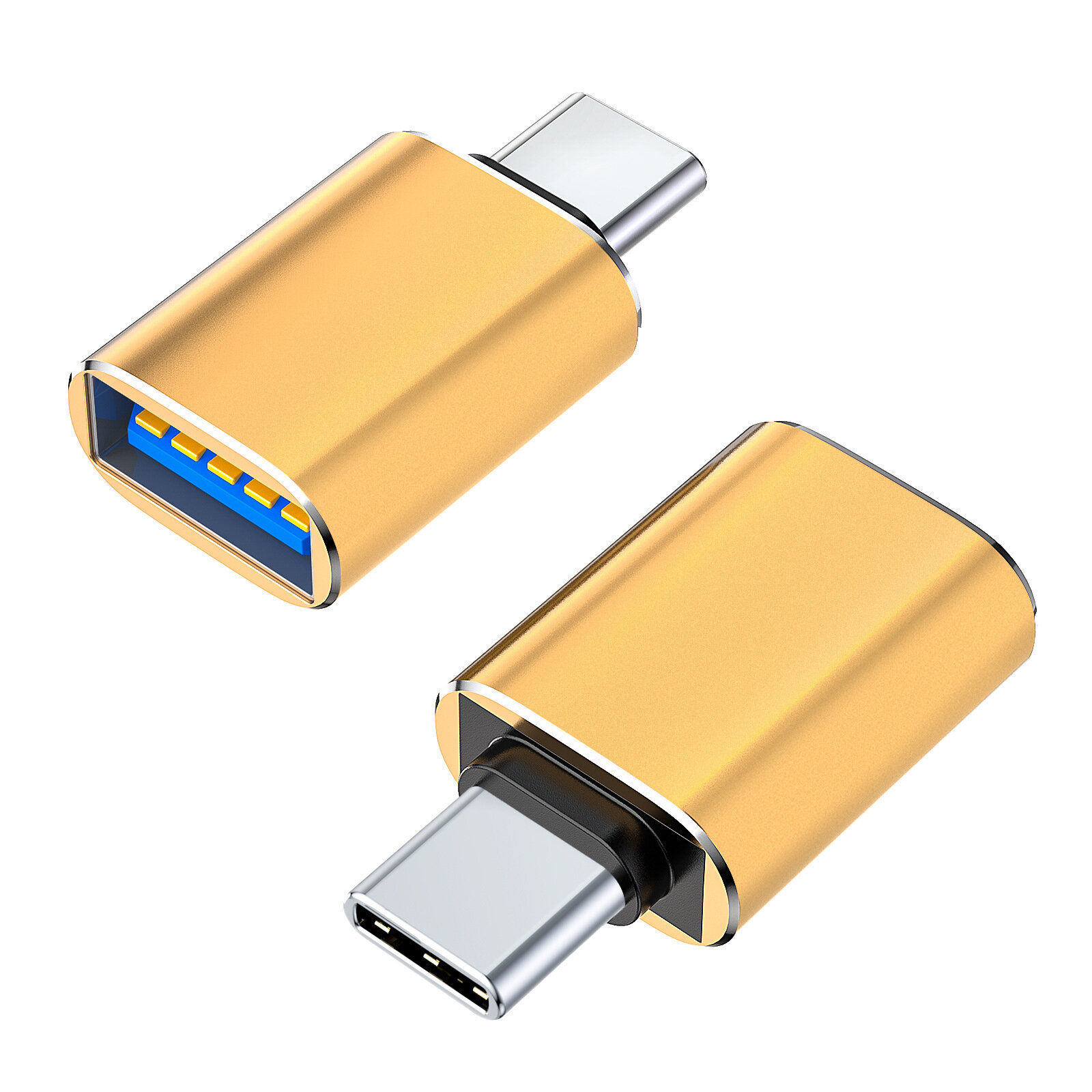 Подходит для OTG адаптер Apple адаптер typec к USB компьютер переключатель Typec вращается USB3.0 золото
