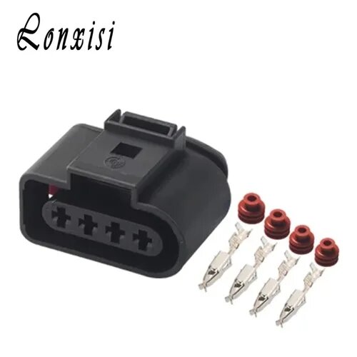 5/10/20/50 комплектов 4-контактный разъем 3,5 мм 1J 0973724 Для AUDI VW Skoda VAG автомобильная катушка удлинитель адаптер электрический провод разъем 50 sets 4p female