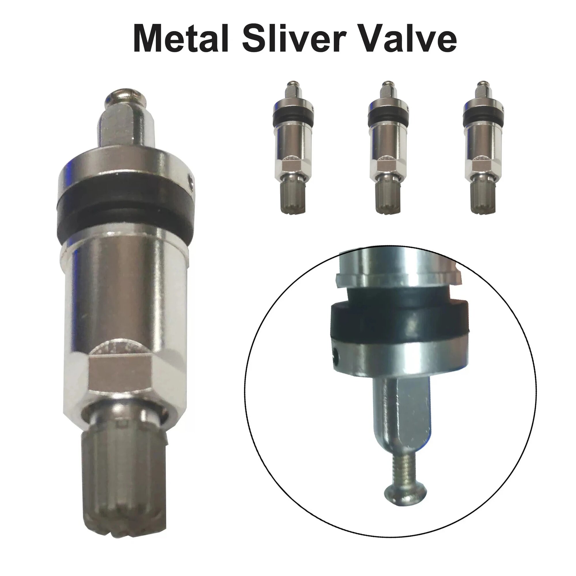 4шт. Металлические клапаны TPMS Autel, Silver