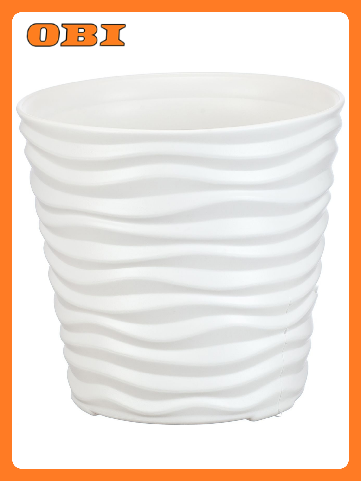 Кашпо дюна IDEA белый ротанг D25,5 H24