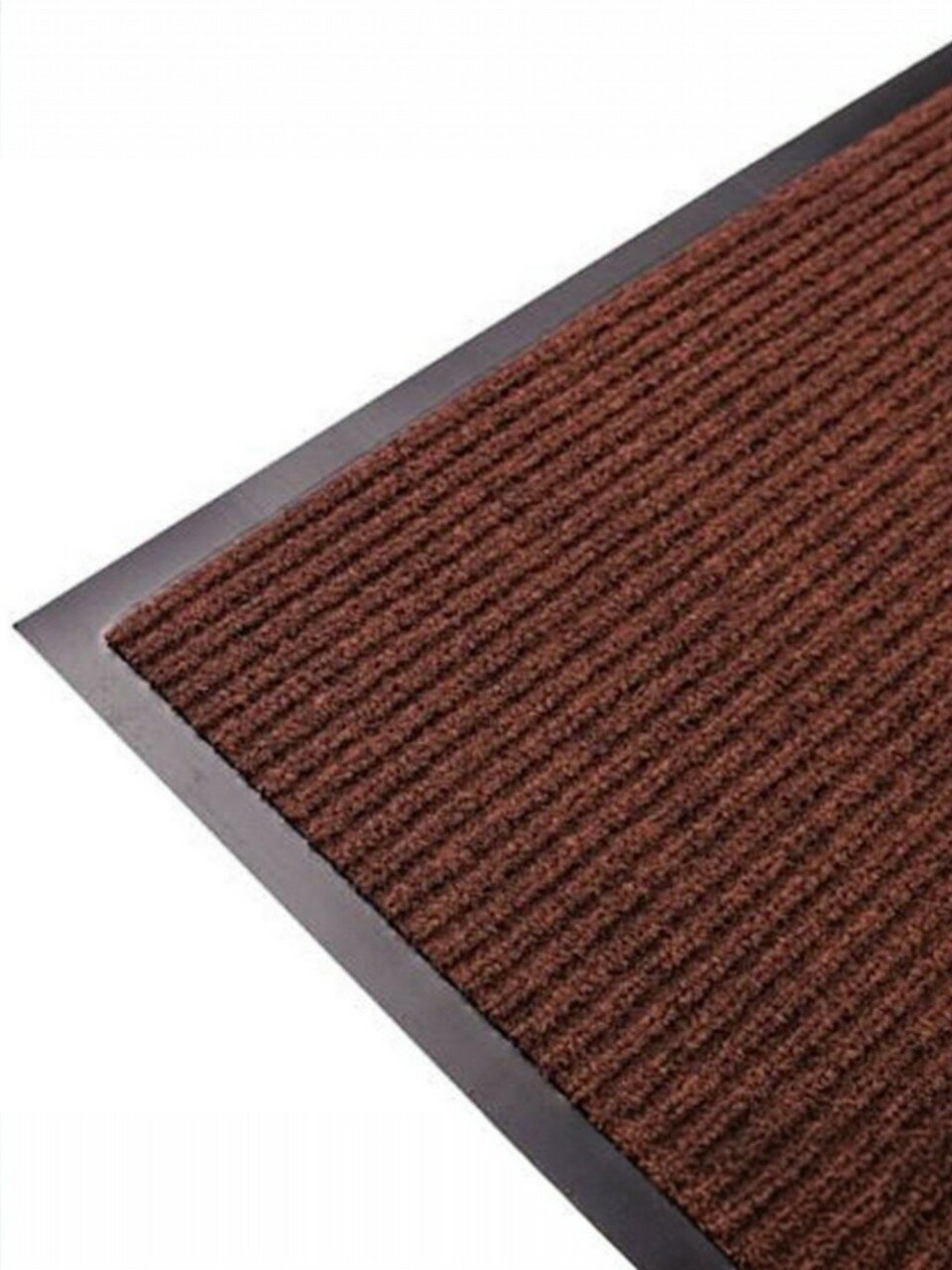 Коврик грязезащитный, 120х1500 см, прямоугольный, резина, с ковролином, коричневый, Floor mat