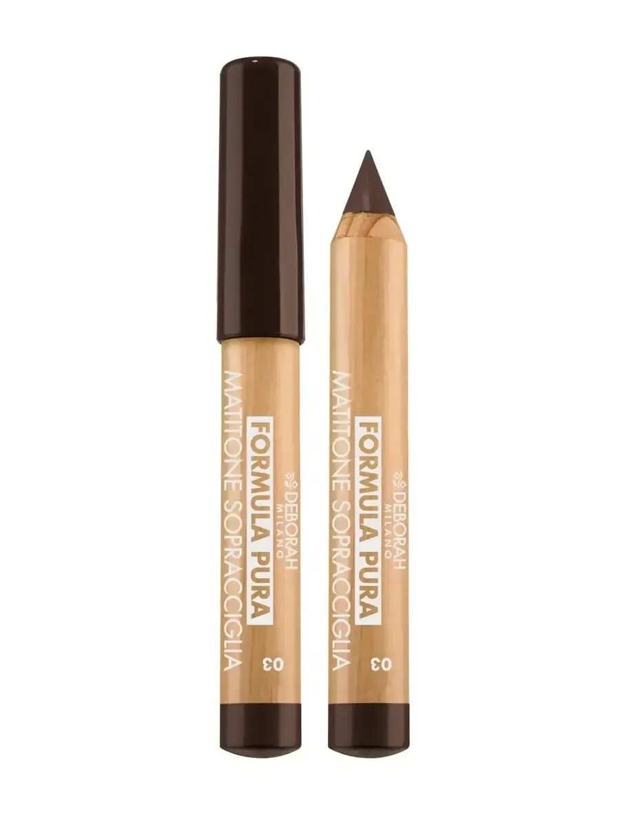 Карандаши Deborah Milano Make Up Formula Pura Chubby Eyebrow Pencil, Карандаш для бровей с фиброй, 03