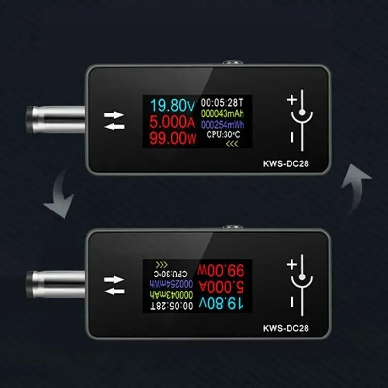OZ-OREA Тестер интерфейса KWS-DC28 4-30V 12A напряжения и тока 0,96 дюйма