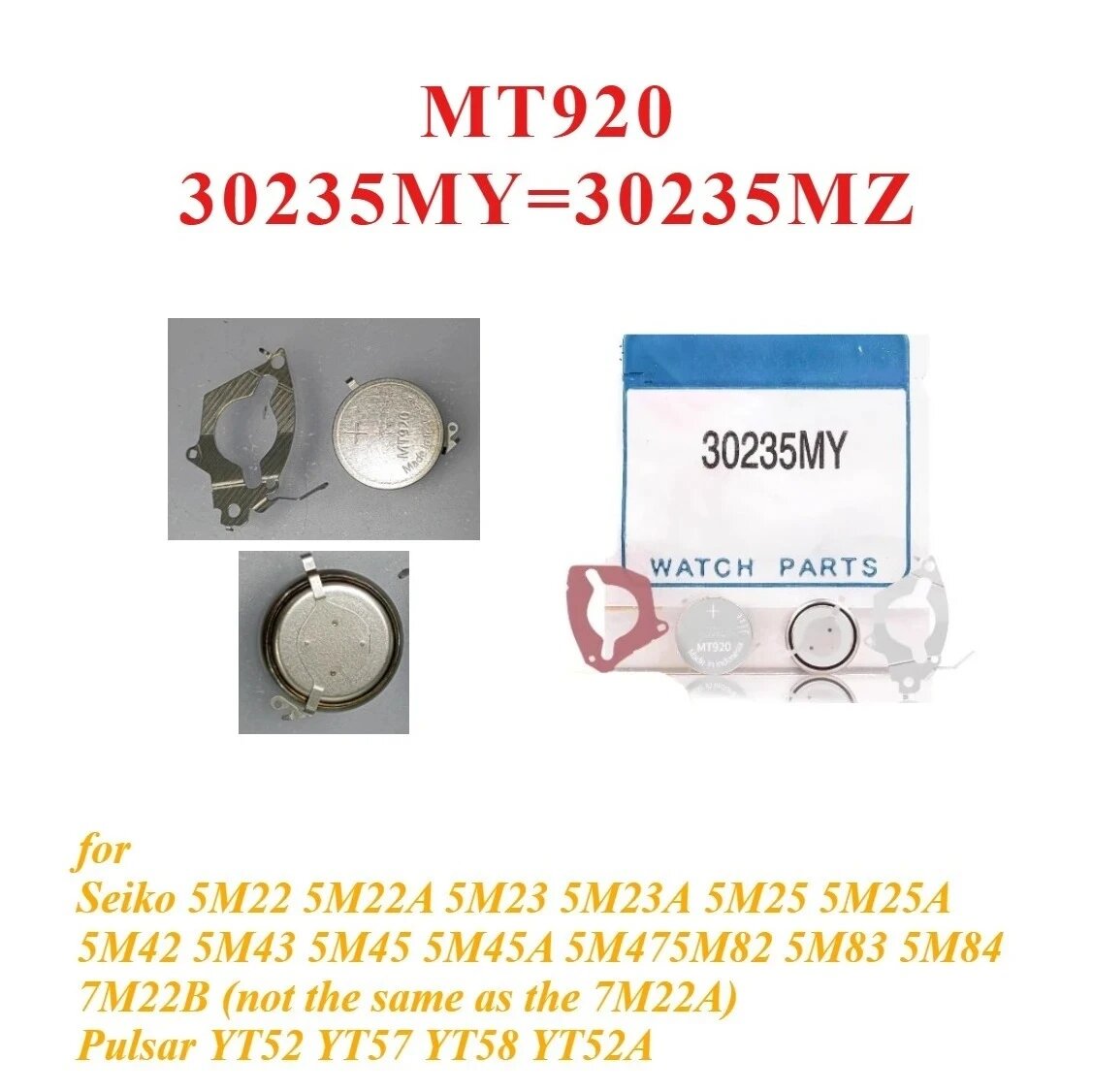 Оригинальный новый конденсатор 30235MY MT920 3023,5MY 30235MZ, аккумулятор для часов Seiko Kinetic Watch 5M22 5M23 5M25 5M42 5M43 5M45
