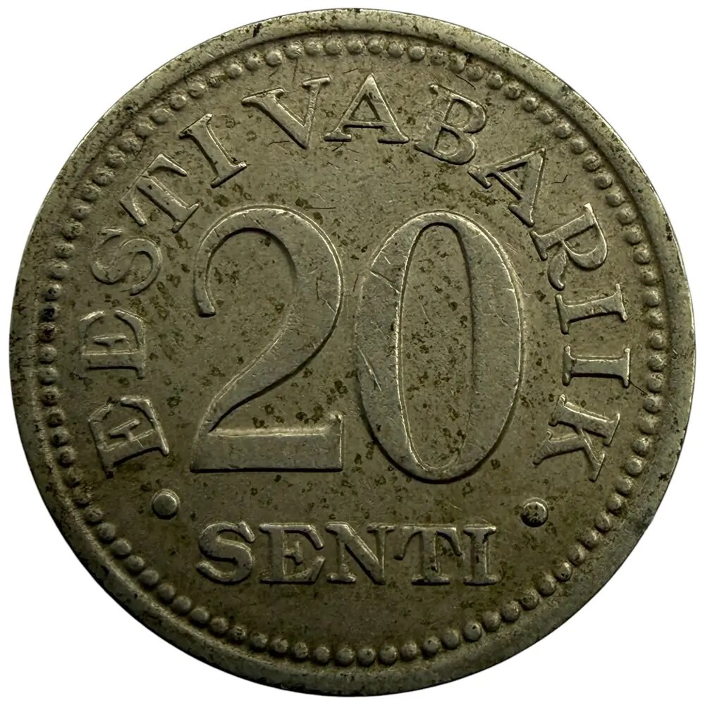 Эстония 20 сентов (сенти) 1935 г. (Лот №6)