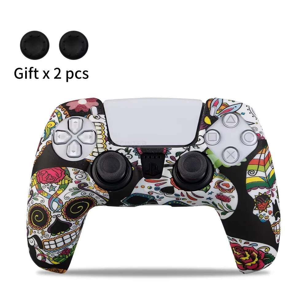 Силиконовый чехол для PS5 Orchids