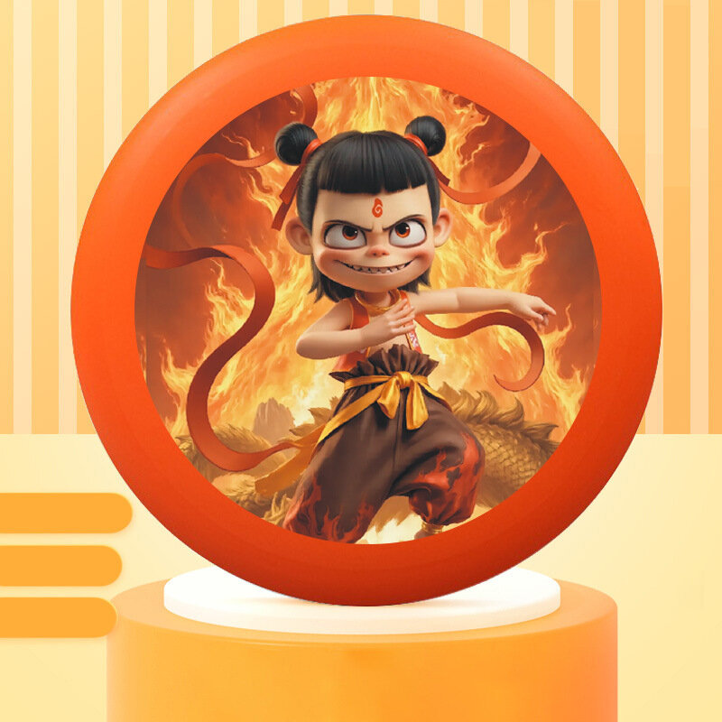 Фрисби Нэчжа 2: Мягкий резиновый вращающийся диск для интерактивных игр родителей и детей, безопасная игрушка для улицы