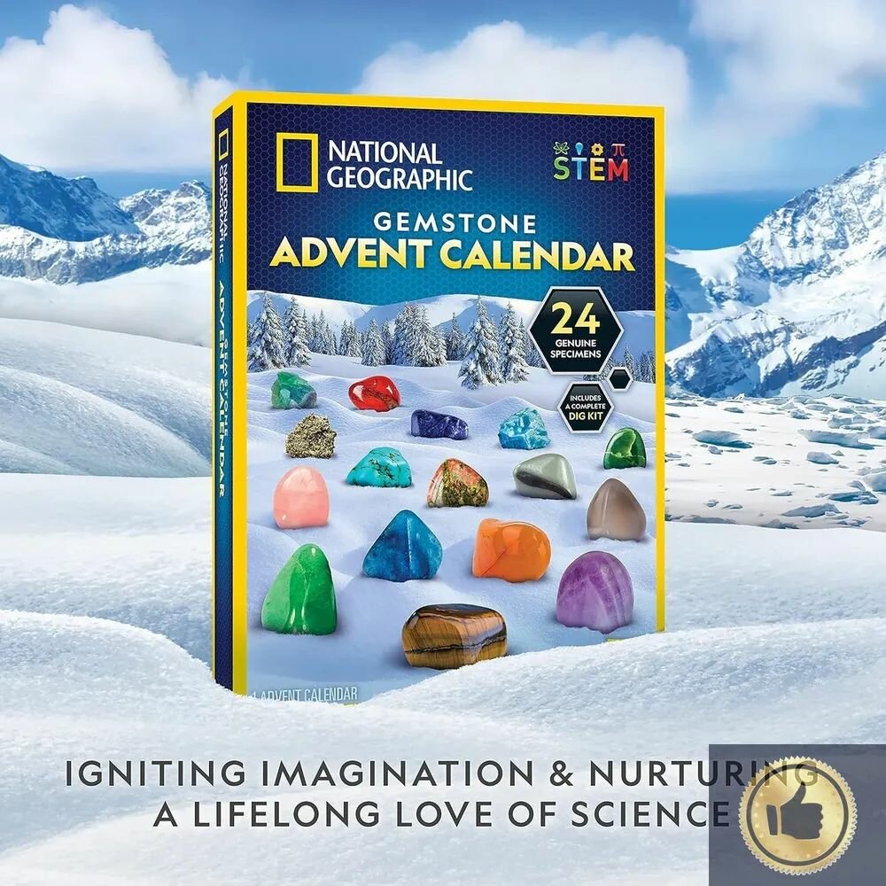 Адвент-календарь "Камни и Минералы" National Geographic, 24 камня, красный
