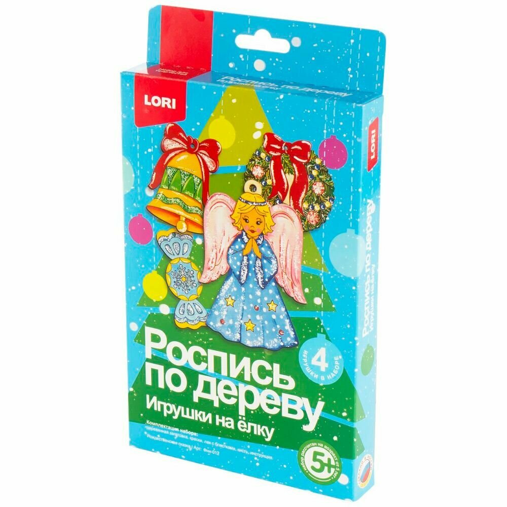 Набор для творчества "Роспись по дереву Игрушки на ёлку Рождественская сказка" Фнн-012 "LORI"