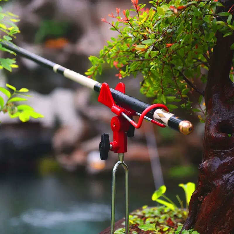 Многофункциональный держатель для удочки, ручной и интегрированный, универсальное крепление на поворотном основании,