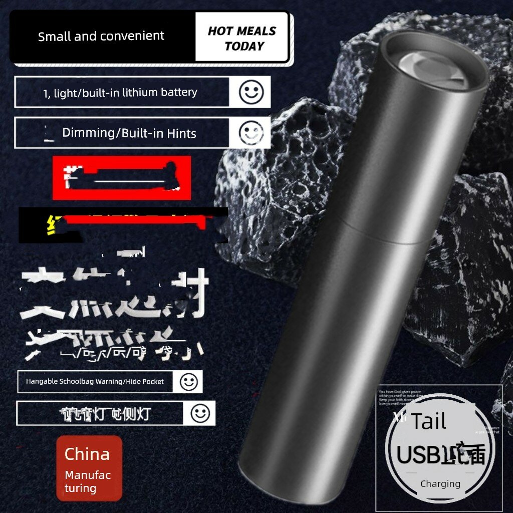 Детский светящийся на рюкзак фонарик-подвеска, перезаряжаемый, с регулируемой яркостью, с функцией свистка тревоги и